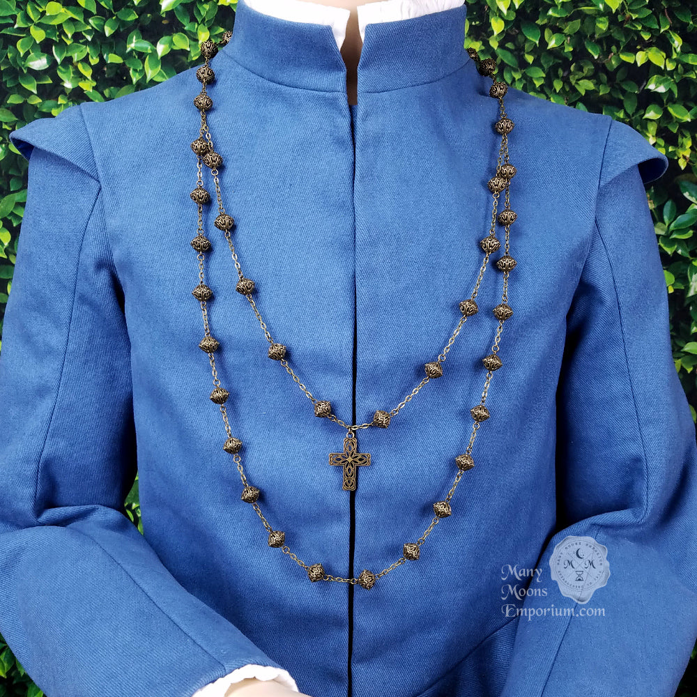 Antique Gold Mark Smeaton Cross Necklace – Many Moons Emporium